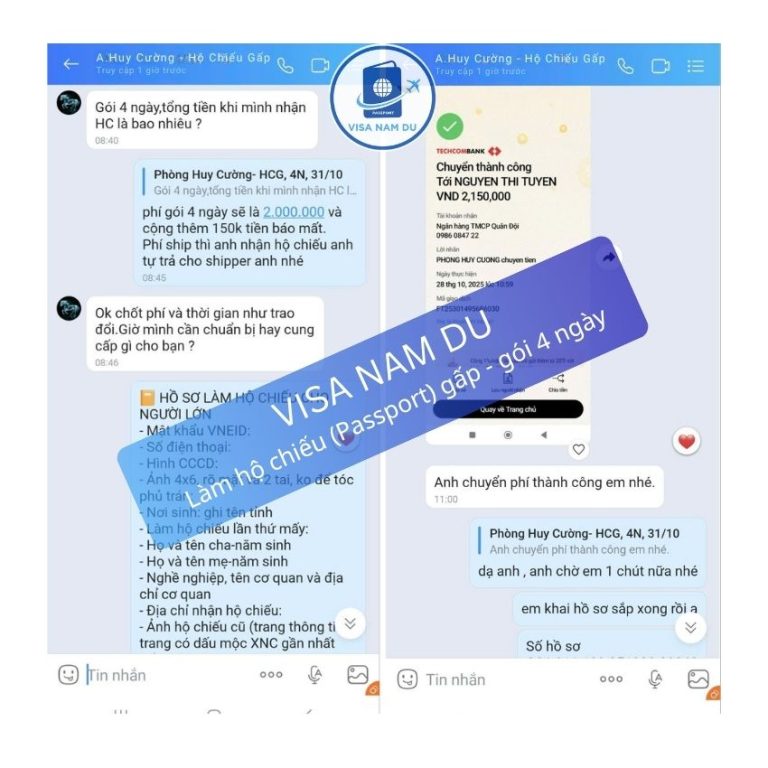 Chúc mừng anh Huy Cường đã nhận được hộ chiếu (passport) gói làm nhanh ...