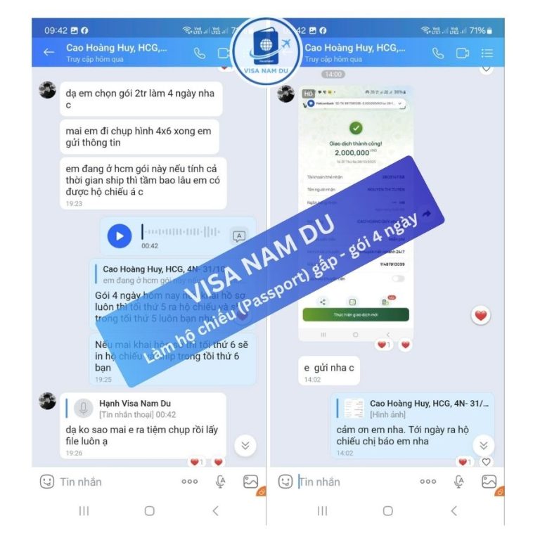 Chúc mừng bạn Hoàng Quy đã nhận được hộ chiếu (passport) gói làm nhanh ...